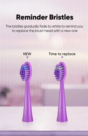 MYSMILE Dy156 Electric Toothbrush Replacement Heads - Fuchsia Purple