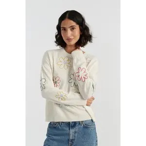Chinti & Parker Wool-cashmere Garden Floral Sweater - Cream