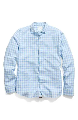 Billy Reid Hutcheson Plaid Button-up Sport Shirt - Light Blue/white
