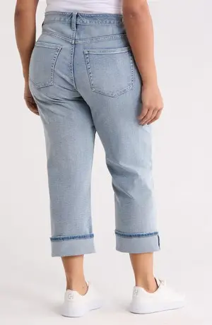 LIVERPOOL Cuffed Crop Girlfriend Jeans