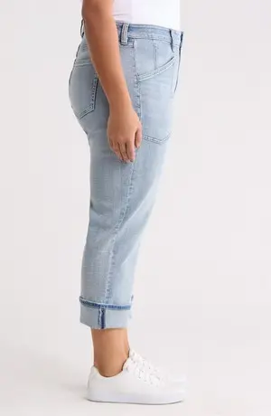 LIVERPOOL Cuffed Crop Girlfriend Jeans