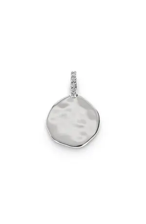 Monica Vinader Siren Diamond Coin Pendant - Sterling Silver/diamond
