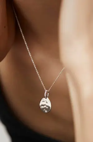 Monica Vinader Siren Diamond Coin Pendant - Sterling Silver/diamond