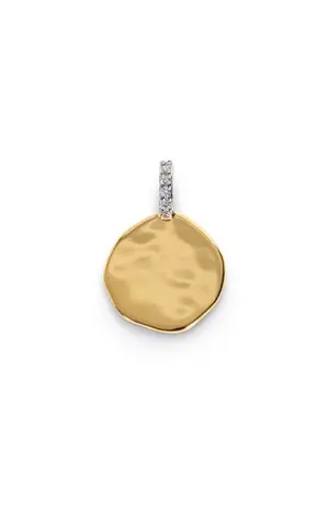 Monica Vinader Siren Diamond Coin Pendant - 18k Gold Vermeil/diamond