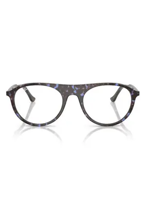 Ray-ban 53mm Square Optical Glasses - Blue Havana