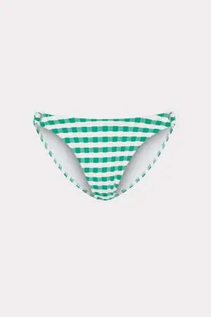 MILLY Jacquard Cottage Ring Bikini Bottom - Green/white
