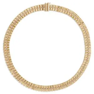 TOSCANO 14k Yellow Gold Sectioned Link 18-inch Chain Necklace - Yg