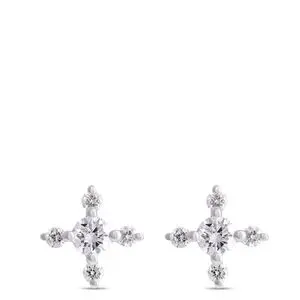 Benbridge Diamond Cluster Stud Earrings - Wg