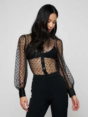 L'Agence Sophie Long-sleeved Blouse - Black