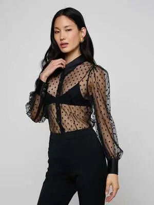 L'Agence Sophie Long-sleeved Blouse - Black