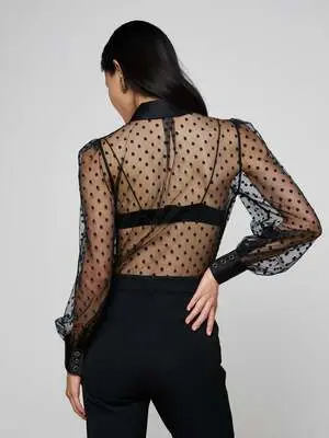 L'Agence Sophie Long-sleeved Blouse - Black