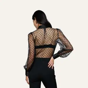 L'Agence Sophie Long-sleeved Blouse - Black