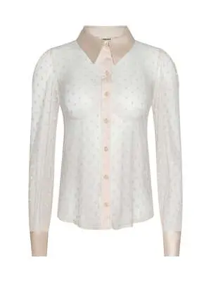 L'Agence Sophie Long-sleeved Blouse Top - Ecru