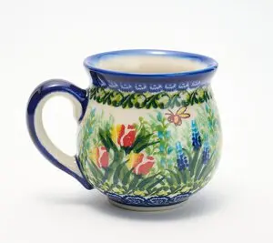 LIDIA'S POLISH POTTERY 12-oz Bubble Mug
