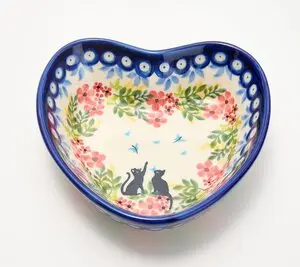 LIDIA'S POLISH POTTERY Heart Bowl - One-color
