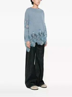 Ermanno Scervino Lace Trimmed Sweater
