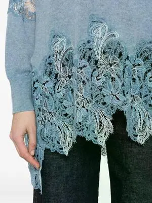 Ermanno Scervino Lace Trimmed Sweater