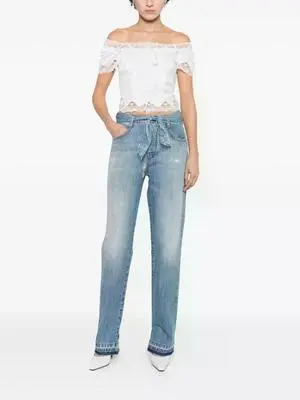 Ermanno Scervino Lace-belted Jeans