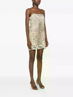 Ermanno Scervino Leopard-pattern Lace Dress