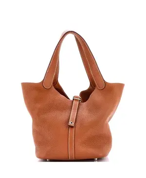 Hermès Picotin Lock Bag Clemence Mm - Brown