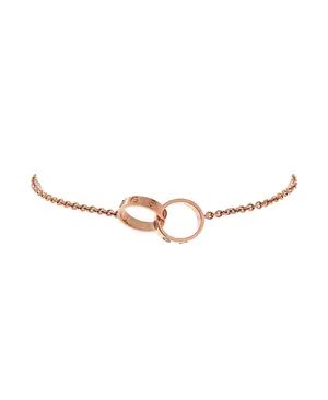 CARTIER Love Interlocking Bracelet In 18k Rose Gold - Pink