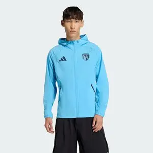 Adidas Sporting Kansas City Tiro Tech Full Zip Windbreaker Jacket