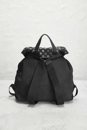 Prada Grommet Embellished Tessuto Backpack