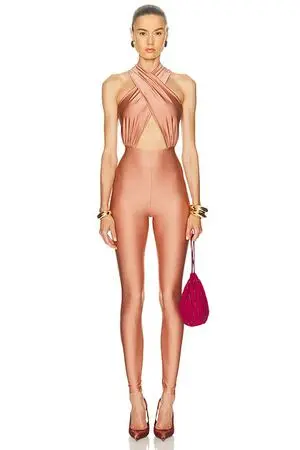 Andamane Hola Halterneck Jumpsuit - Fard