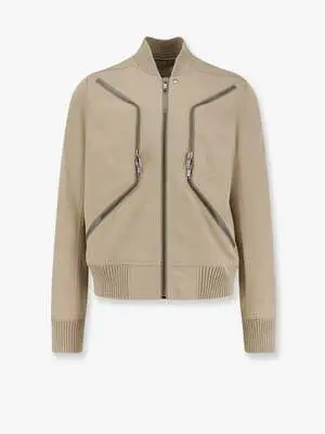 Rick Owens Heizer Flight Organic Cotton Jacket - Beige