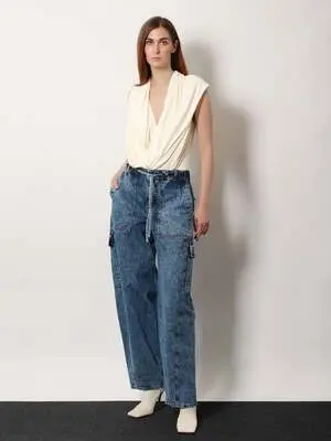 Alaïa Denim Cargo Jeans