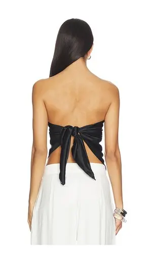 EAVES Paola Silk Scarf - Black