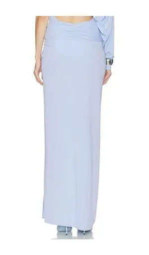 Andamane Zohra Twist Detail Maxi Skirt - Cielo