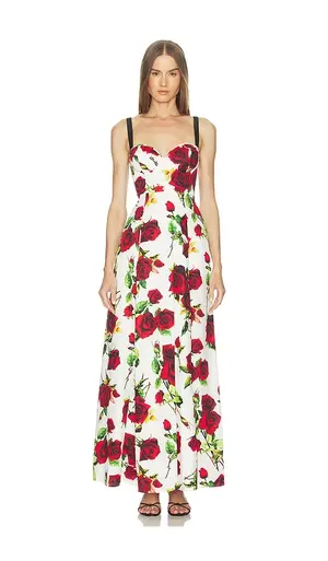 L'Agence Sutton Bdd Strap Maxi Dress