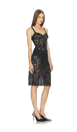L'Agence Jennifer Lace Bustier Midi Dress