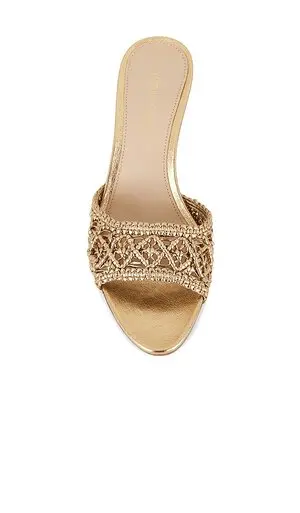 Veronica Beard Tia Macrame Sandal - Pale Gold