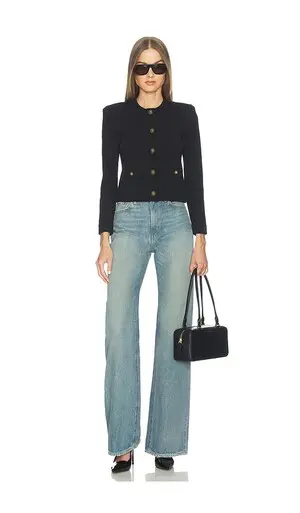 L'Agence Patsy Crop Crew Cardigan