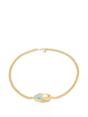 CAPSULE ELEVEN Capsule Crystal Aquamarine Necklace - Gold