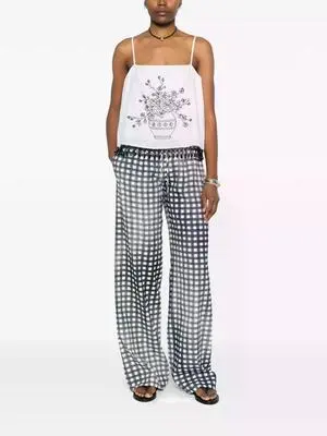 Ermanno Scervino Gingham-patterned Trousers