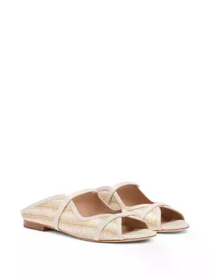 MALONE SOULIERS Norah Raffia Sandals - Neutrals