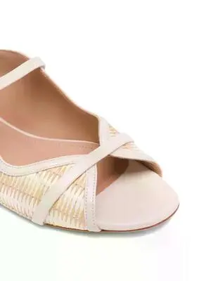 MALONE SOULIERS Norah Raffia Sandals - Neutrals