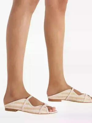 MALONE SOULIERS Norah Raffia Sandals - Neutrals