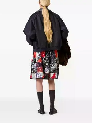 Miu Miu Embroidered-logo Bomber Jacket