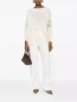 Ermanno Scervino Lace-panel Sweater - Neutrals