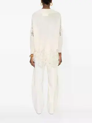 Ermanno Scervino Lace-panel Sweater - Neutrals