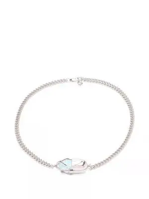 CAPSULE ELEVEN Capsule Crystal Aquamarine Necklace - Silver