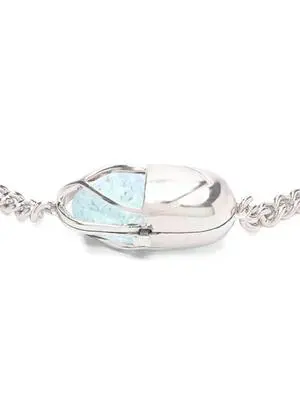 CAPSULE ELEVEN Capsule Crystal Aquamarine Necklace - Silver