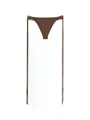 Blumarine Tie Bikini Bottom - Brown