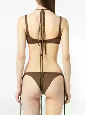Blumarine Cut-out Detail Bikini Top - Brown