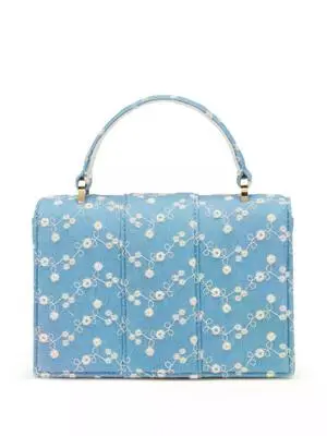 MALONE SOULIERS Floral-printed Mini Handbag With Buckle Detail - Blue