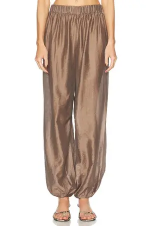 Taupe Silk Pants